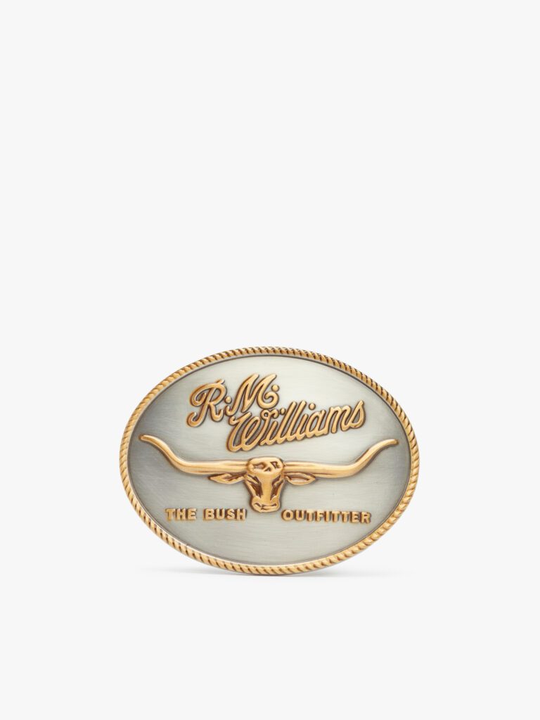 R.M. Williams Logo Buckle - Silver/Gold - Donohues, City & Country Gear